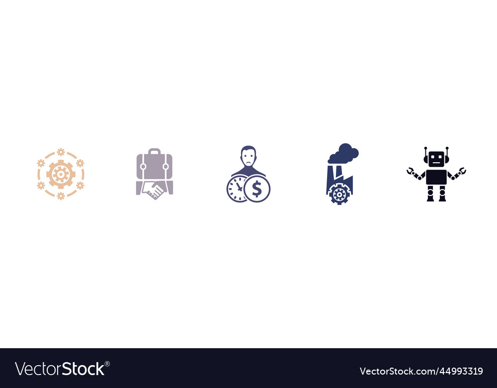 System business algorithm industry robotics Vector Image