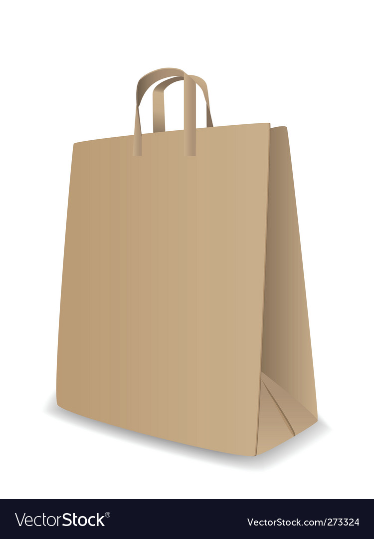 Paper bag Royalty Free Vector Image - VectorStock