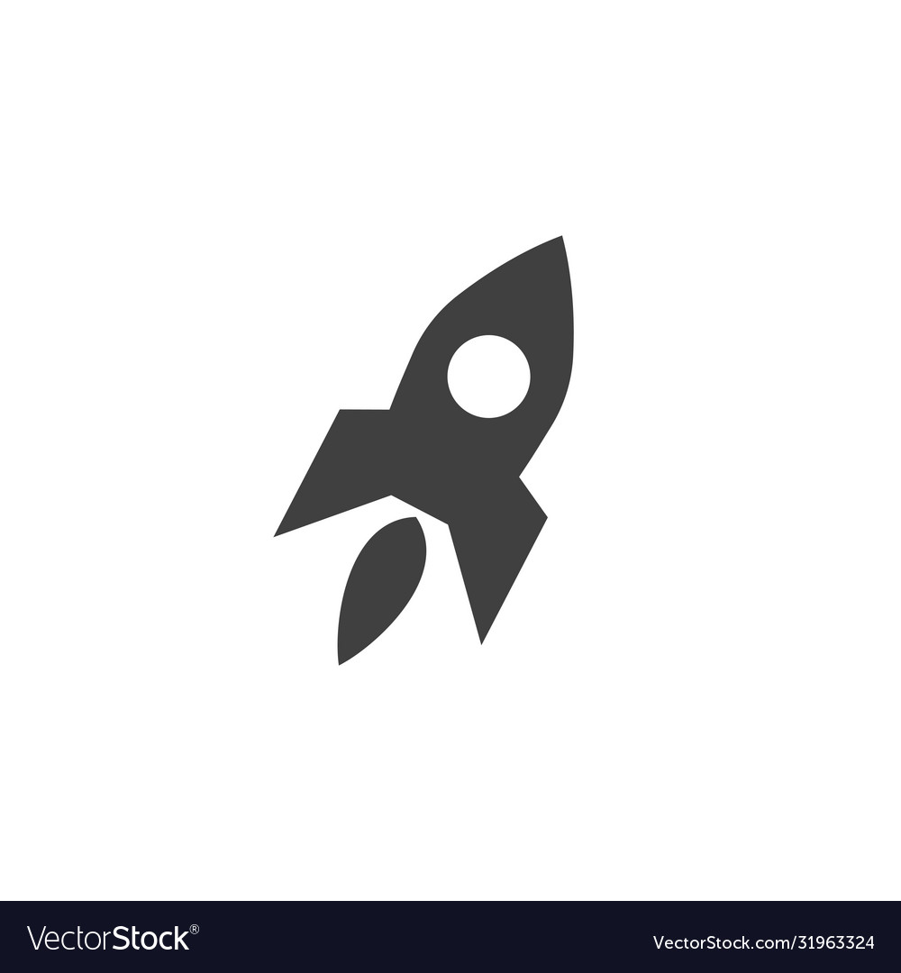 Rocket design template icon Royalty Free Vector Image