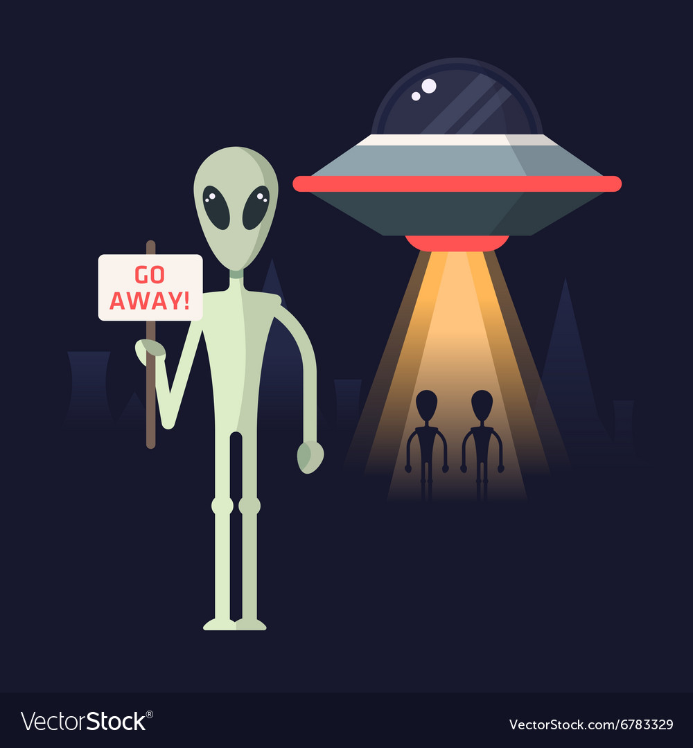Aliens protest Royalty Free Vector Image - VectorStock