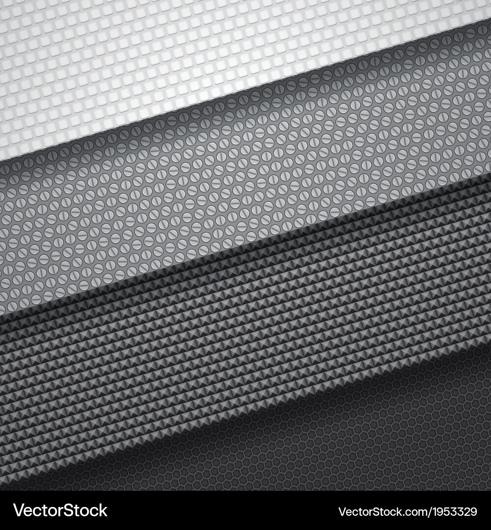 Background of four carbon fiber patterns Vector Image