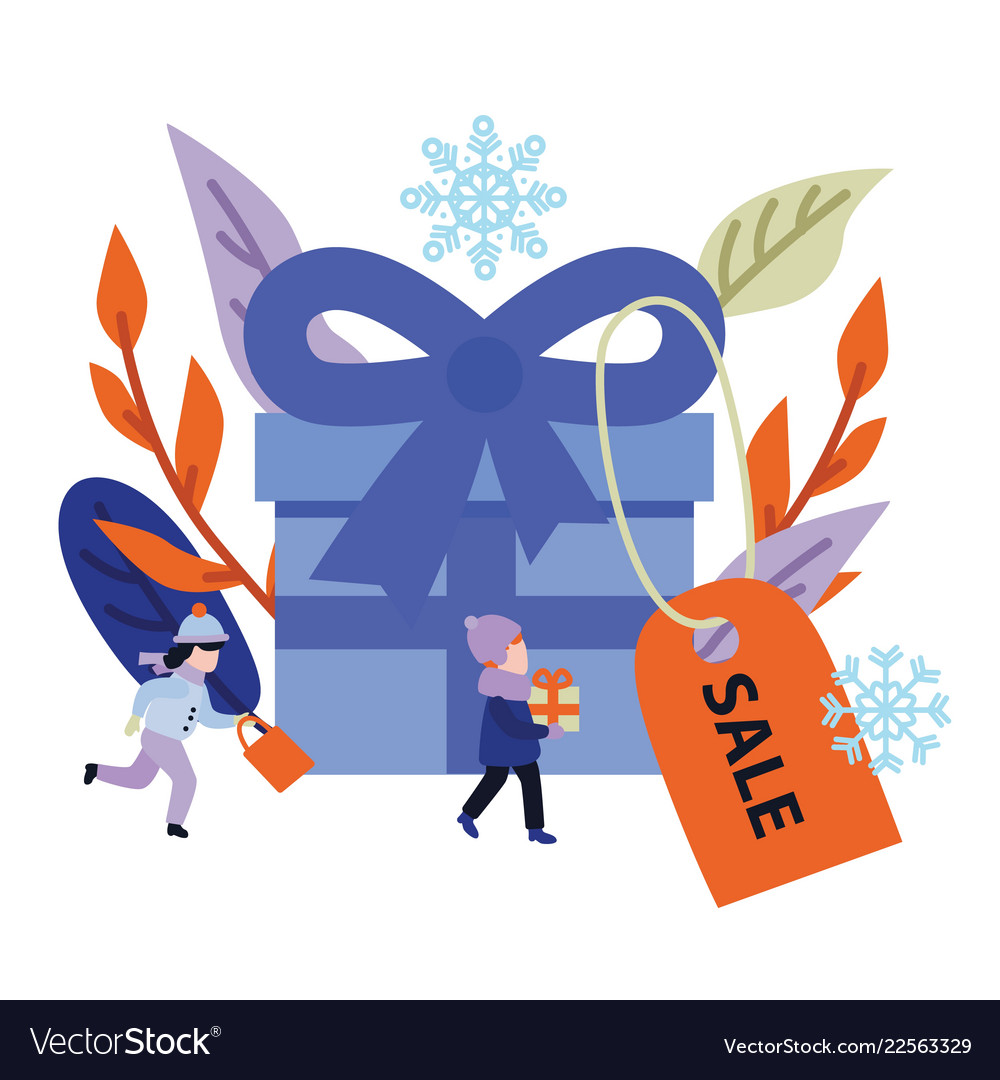 Flat boy kid with present gift boxes Royalty Free Vector