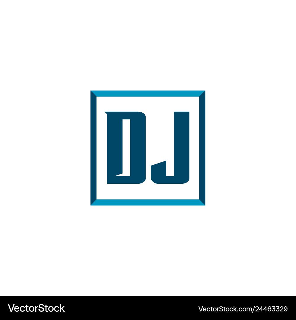 Initial letter logo dj template design Royalty Free Vector
