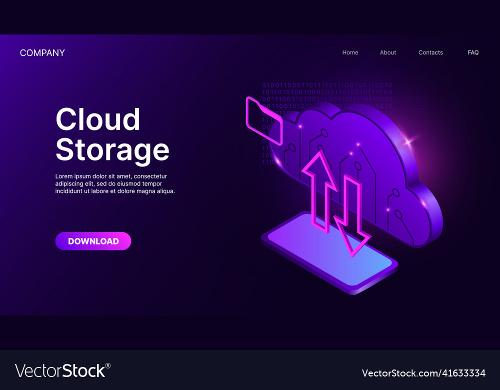 Cloud technology computing concept data safety Vector Image