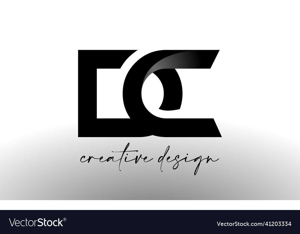 Dc letter logo design with elegant minimalist Vector Image