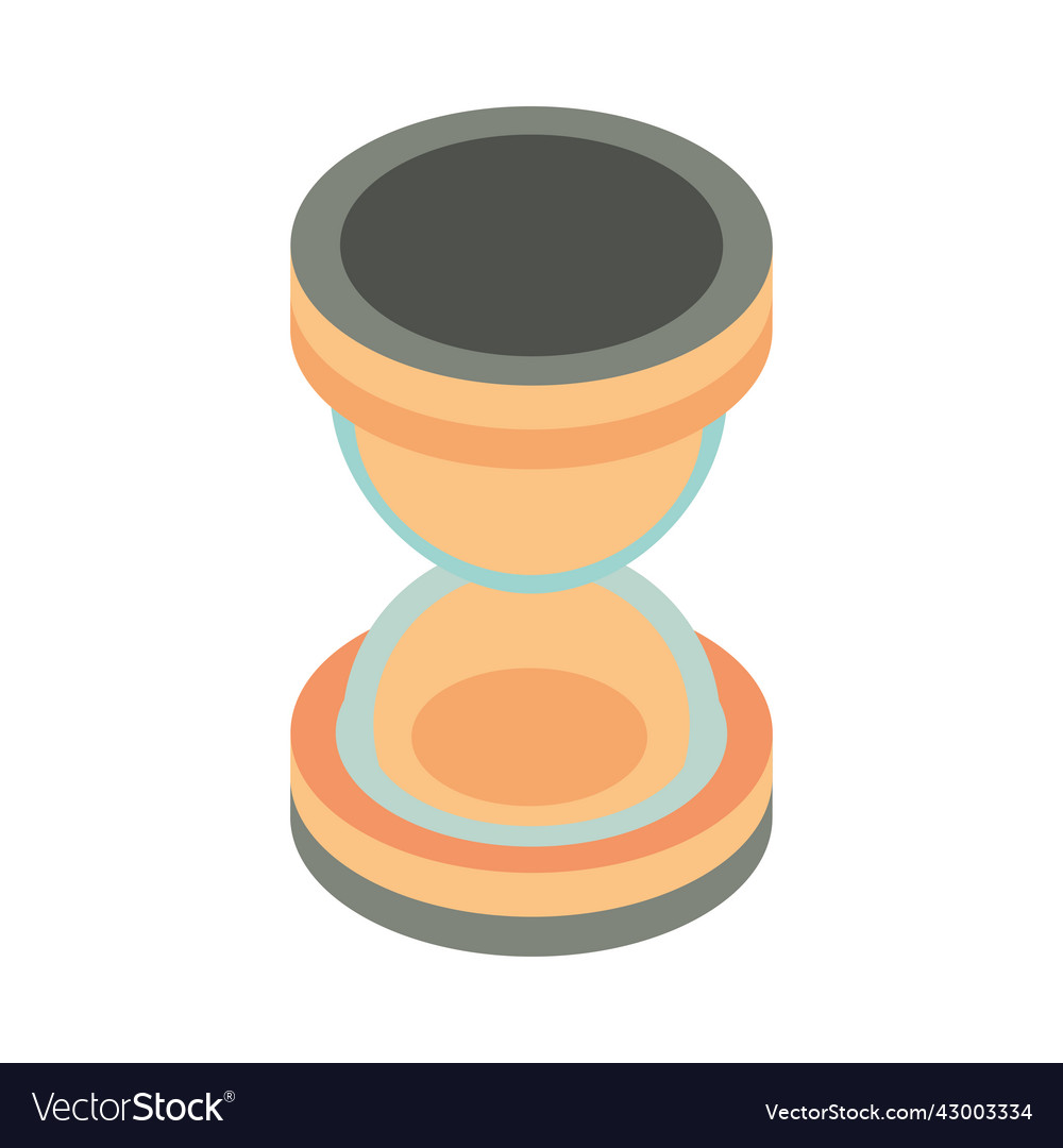 Isometric hourglass time Royalty Free Vector Image
