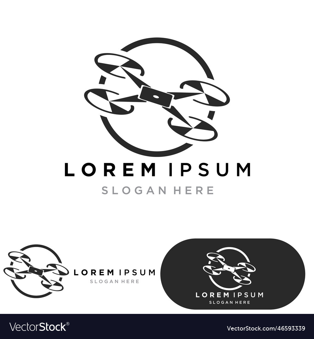 Drone logo icon design Royalty Free Vector Image Drone logo icon design Royalty Free Vector Image