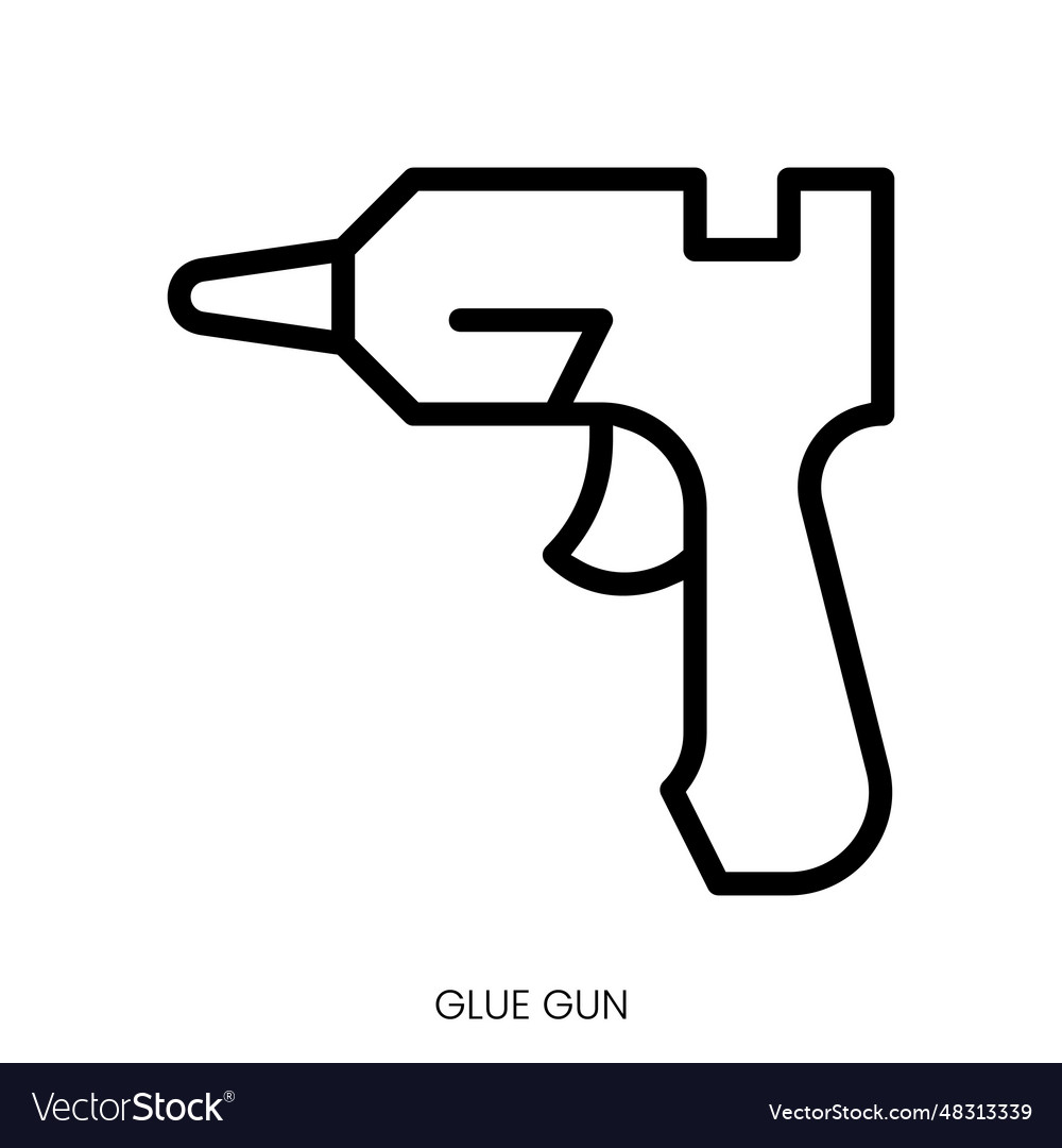 Glue gun icon line art style design isolated on Vector Image
