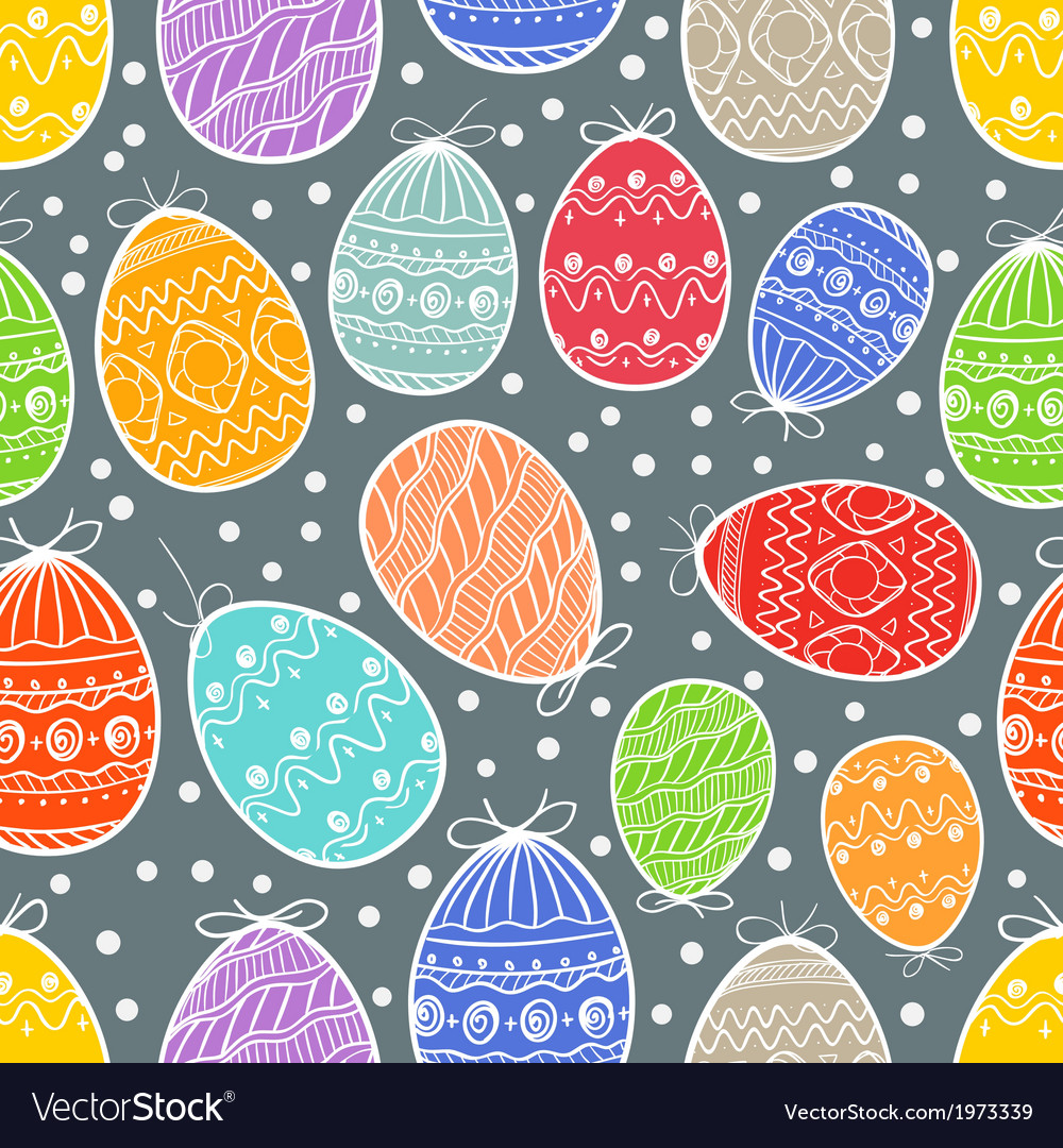 Happy easter seamless background Royalty Free Vector Image
