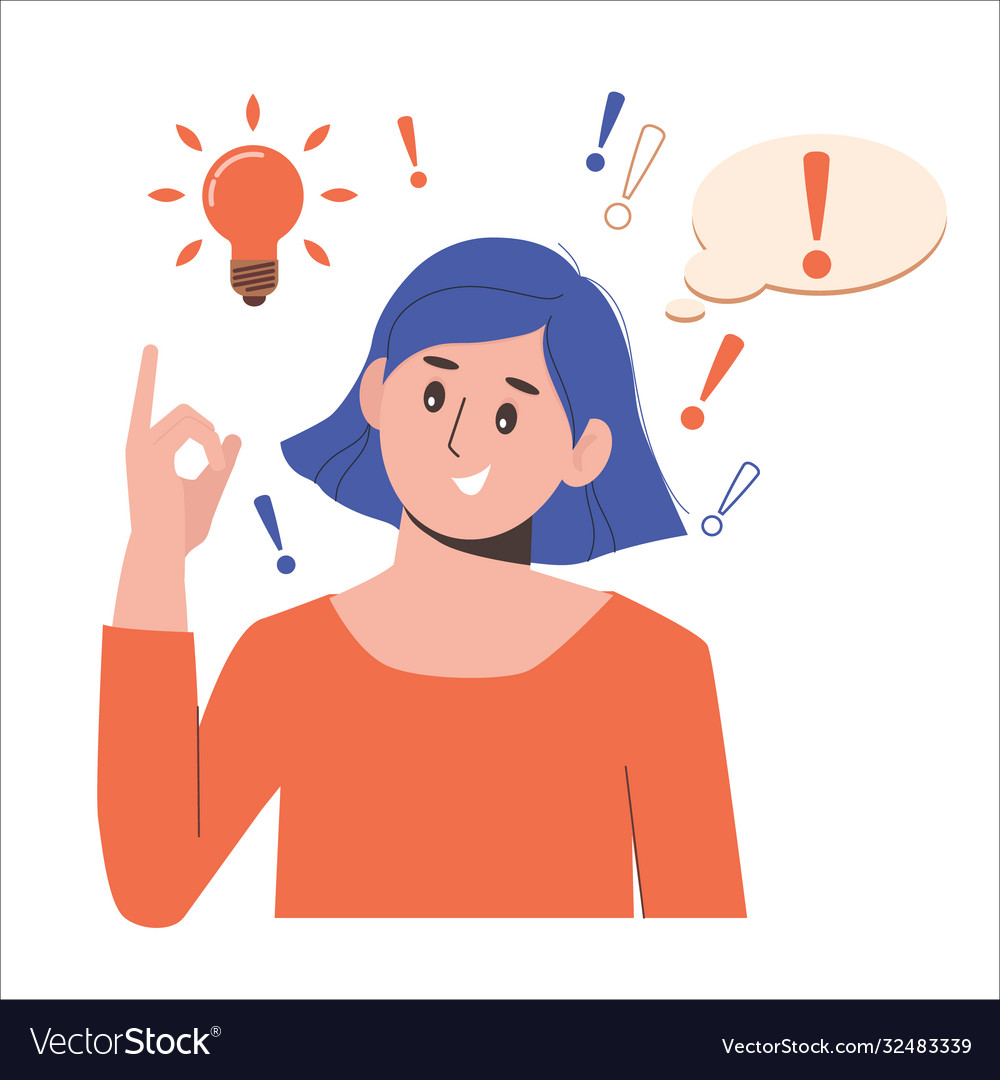 Problem solving concept woman thinks and solves Vector Image Problem solving concept woman thinks and solves Vector Image