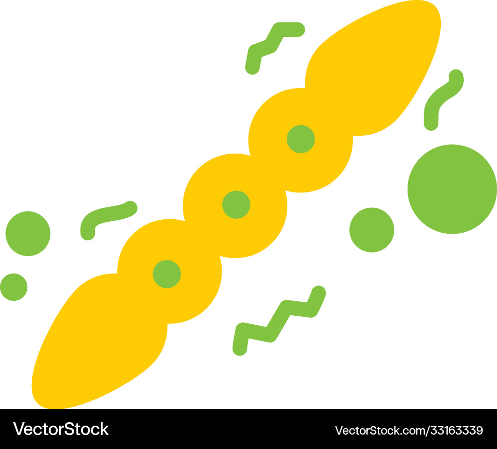 Staphylococcus bacteria icon flat style Royalty Free Vector