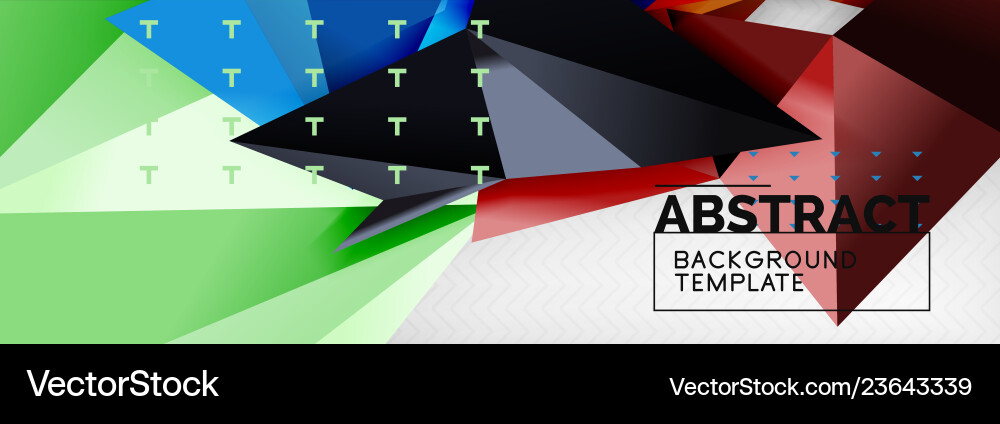 Triangles background techno template Royalty Free Vector