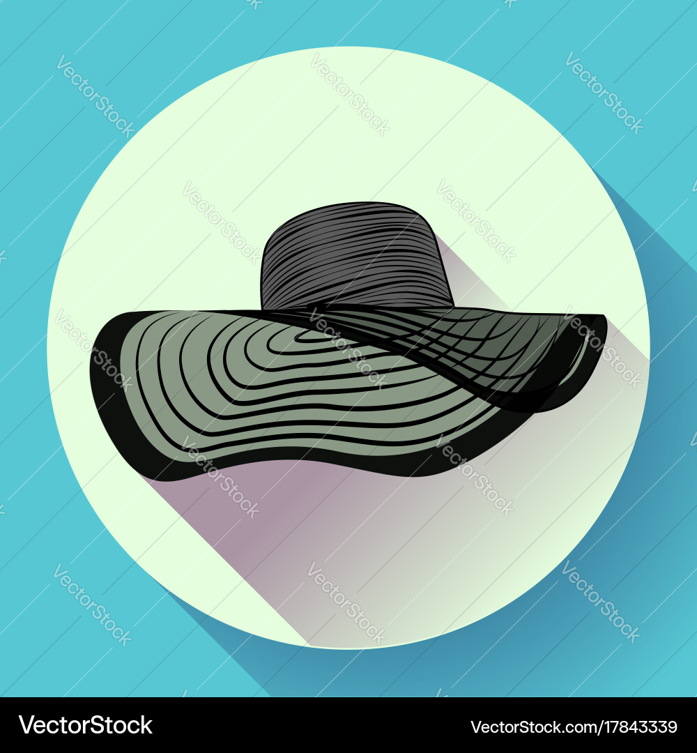 Womans summer hat icon Royalty Free Vector Image