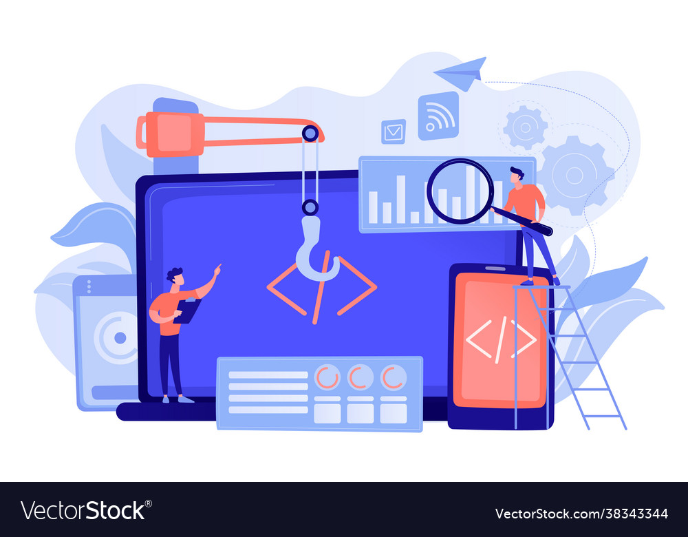 Cross-platform development concept Royalty Free Vector Image