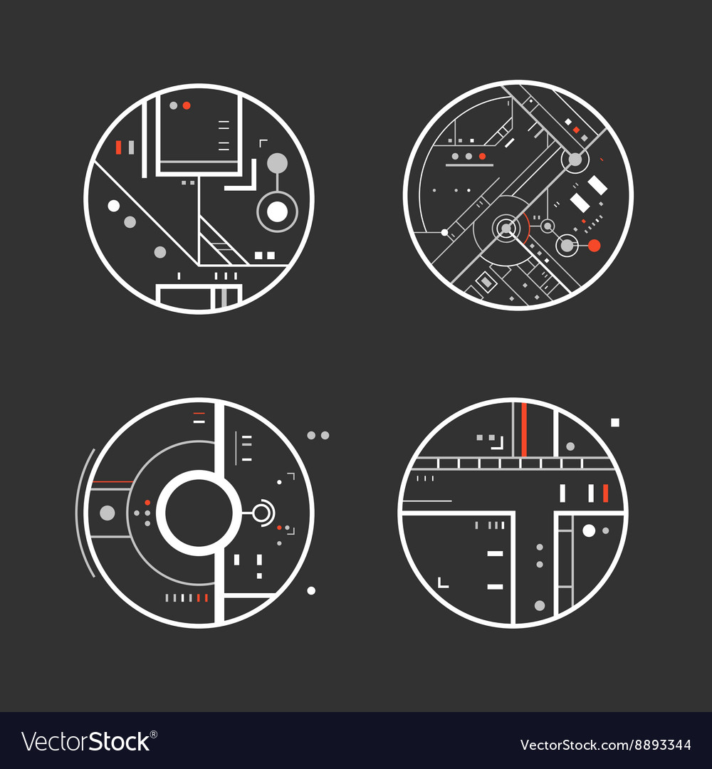 Futuristic design elements Royalty Free Vector Image