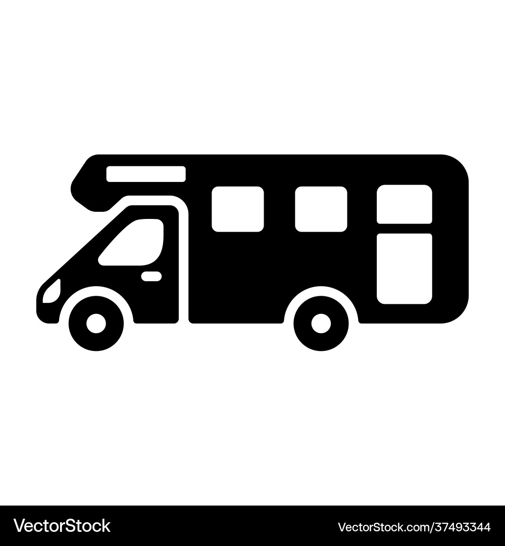 Mobile home motor caravan trailer vehicle Vector Image