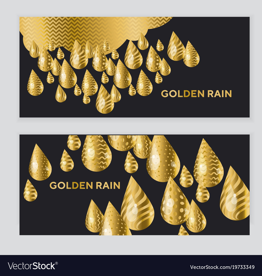 Abstract golden drop pattern Royalty Free Vector Image