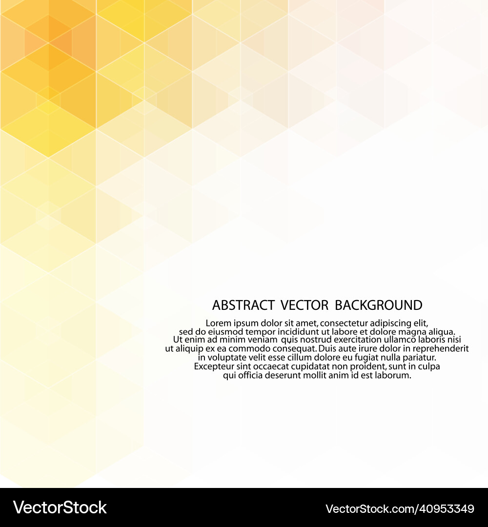 Abstract yellow background polygonal Royalty Free Vector