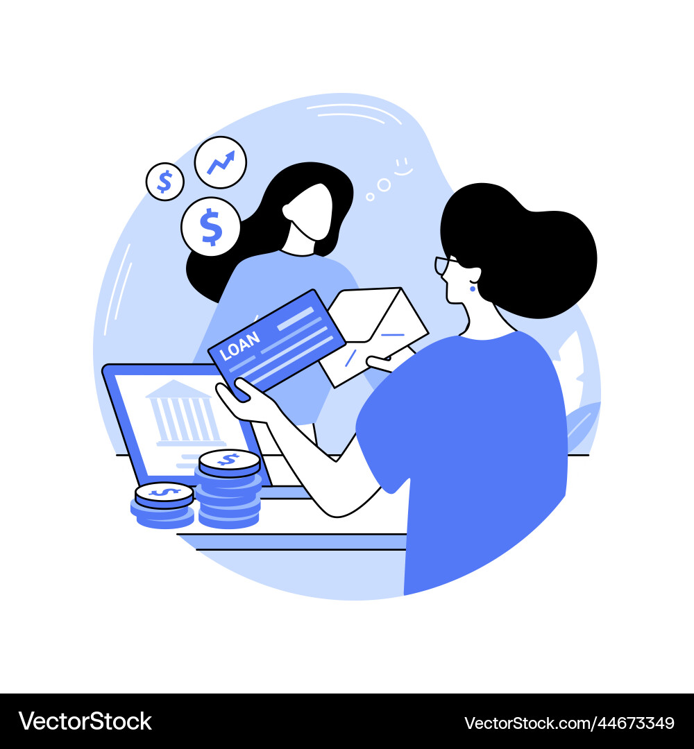 Small business loan isolated cartoon Royalty Free Vector