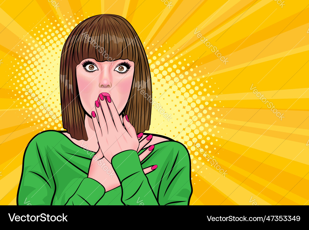 Surprised beautiful young woman 008 Royalty Free Vector