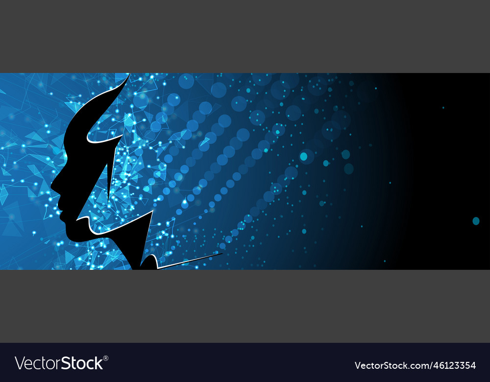 Artificial intelligence technology web background Vector Image