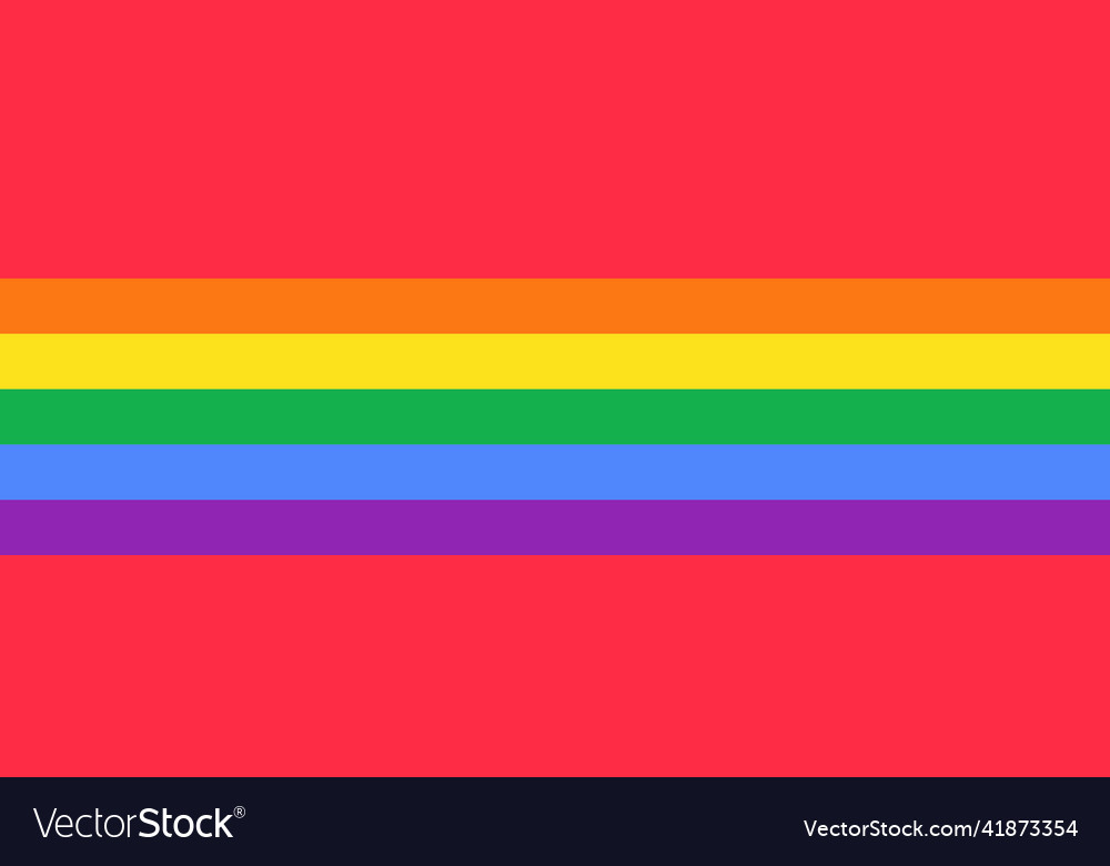 Horizontal long banner colored in rainbow lgbtq Vector Image