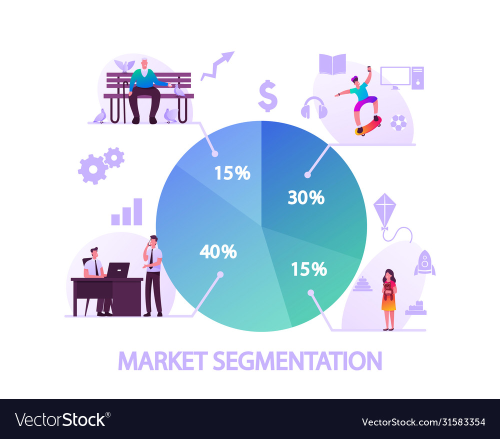 Market segmentation concept people Royalty Free Vector Image Market segmentation concept people Royalty Free Vector Image