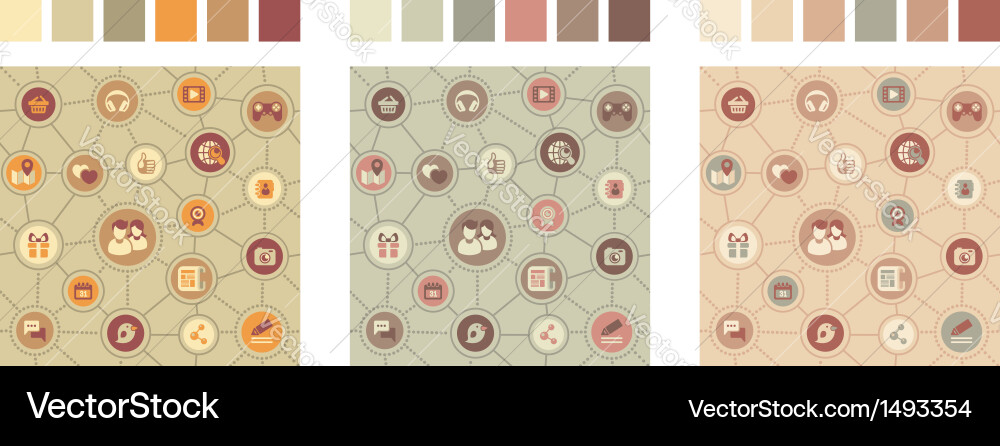 Social Media Pattern Royalty Free Vector Image
