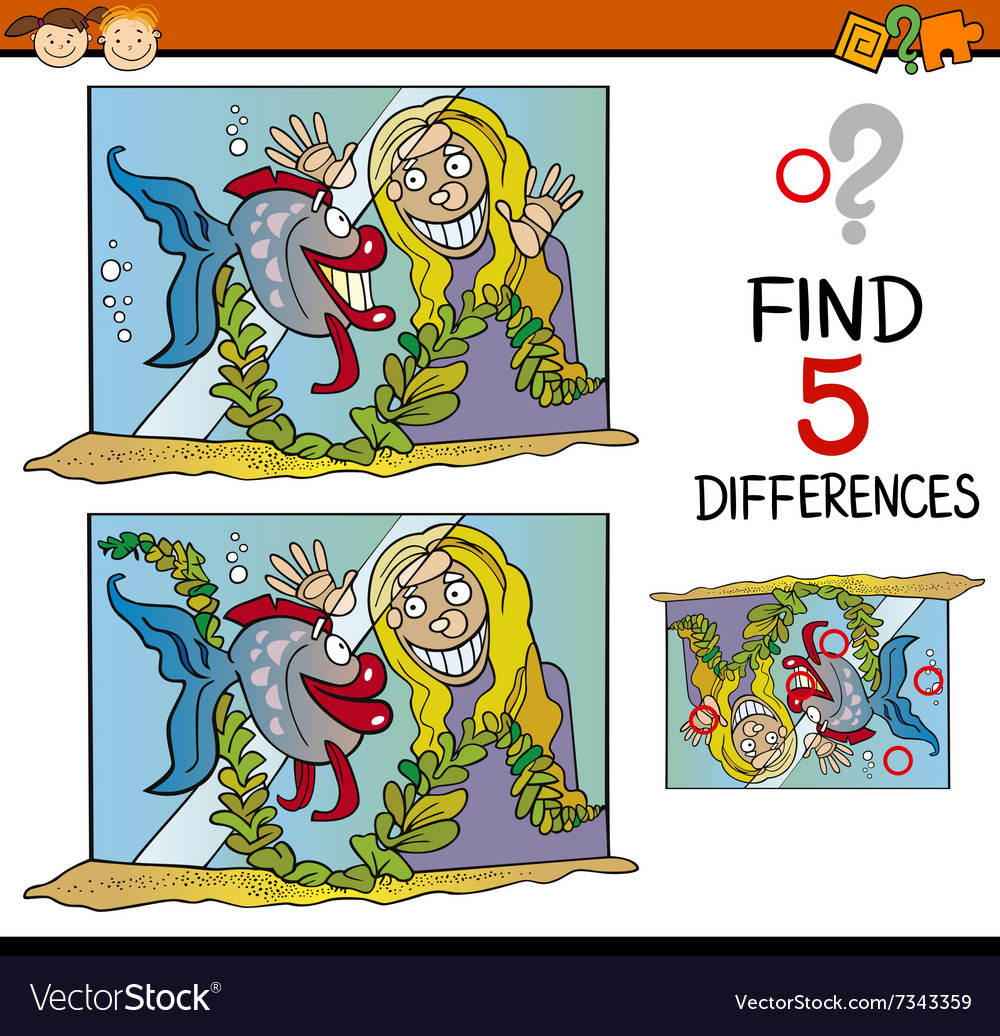 Differences Task For Kids Royalty Free Vector Image