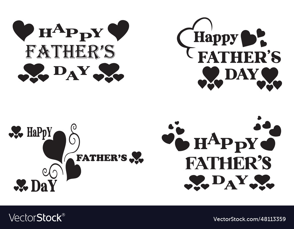 Happy fathers day stylish typographic inscription Vector Image Happy fathers day stylish typographic inscription Vector Image