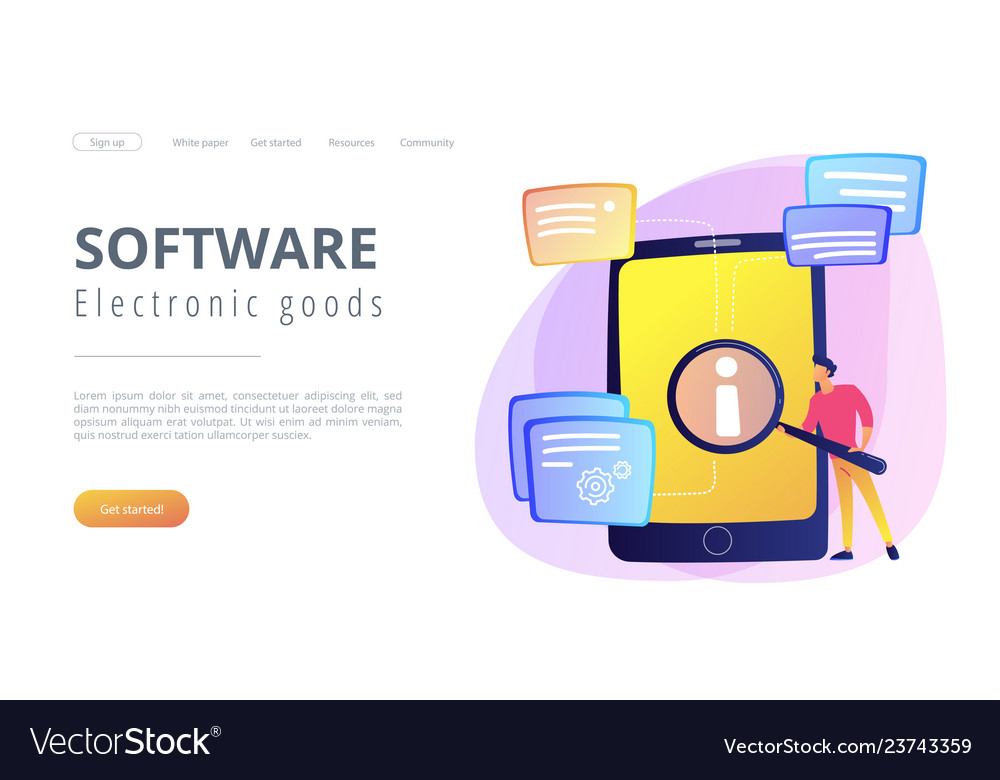 User guide concept landing page Royalty Free Vector Image User guide concept landing page Royalty Free Vector Image