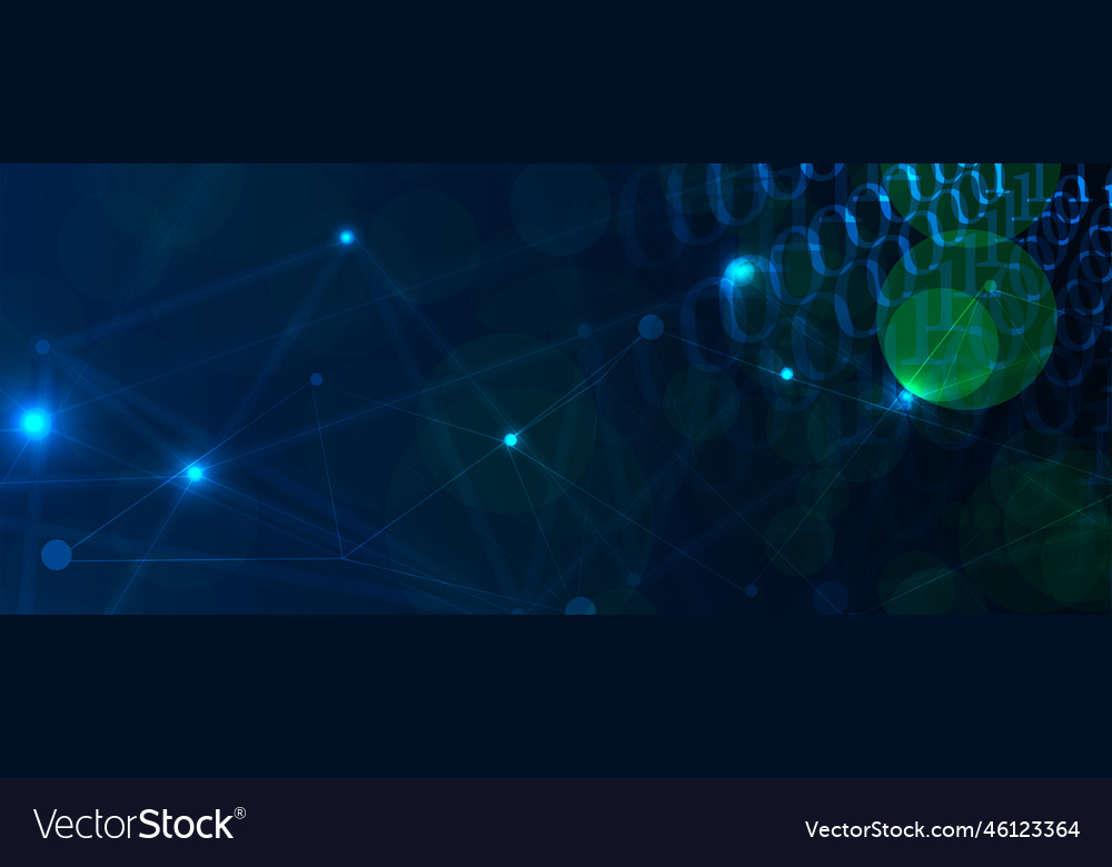 Artificial intelligence technology web background Vector Image