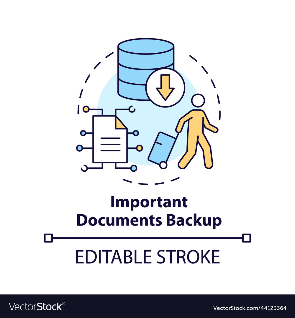 Important document backup concept icon Royalty Free Vector Important document backup concept icon Royalty Free Vector