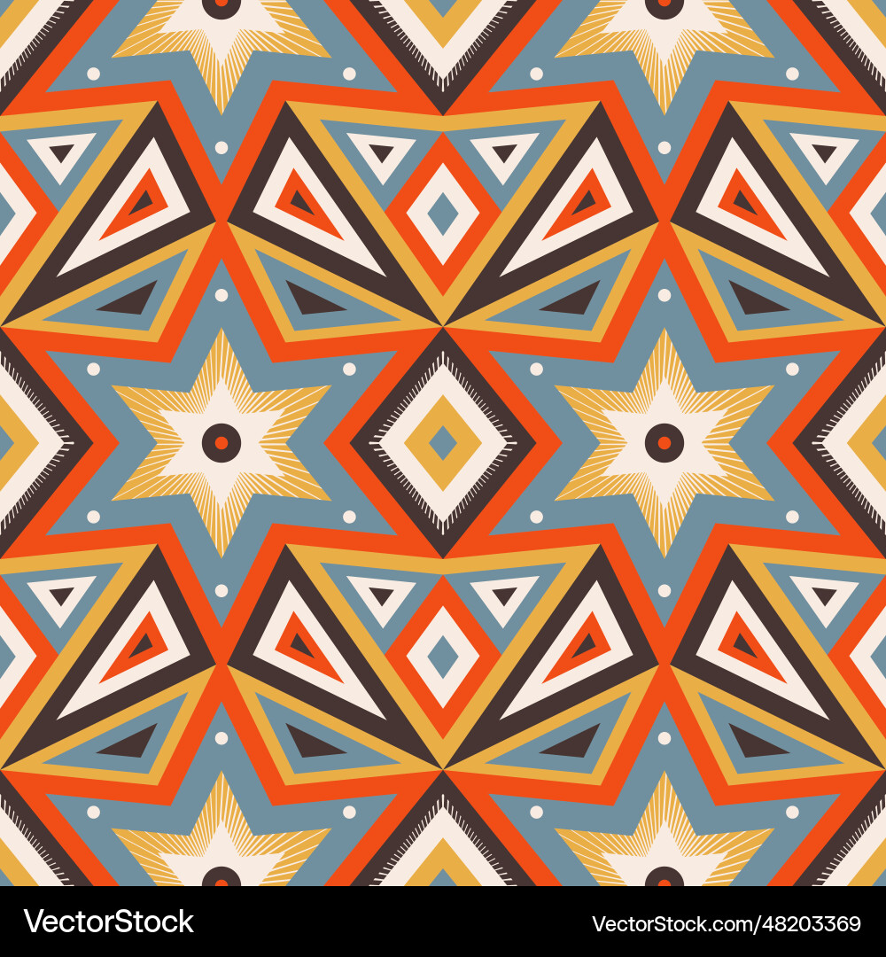 Ancient mosaic seamless pattern Royalty Free Vector Image