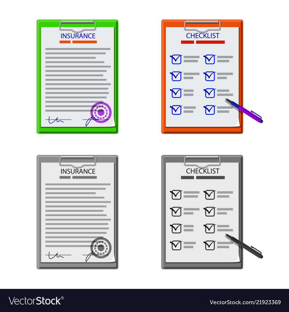 Isolated object of form and document logo Vector Image