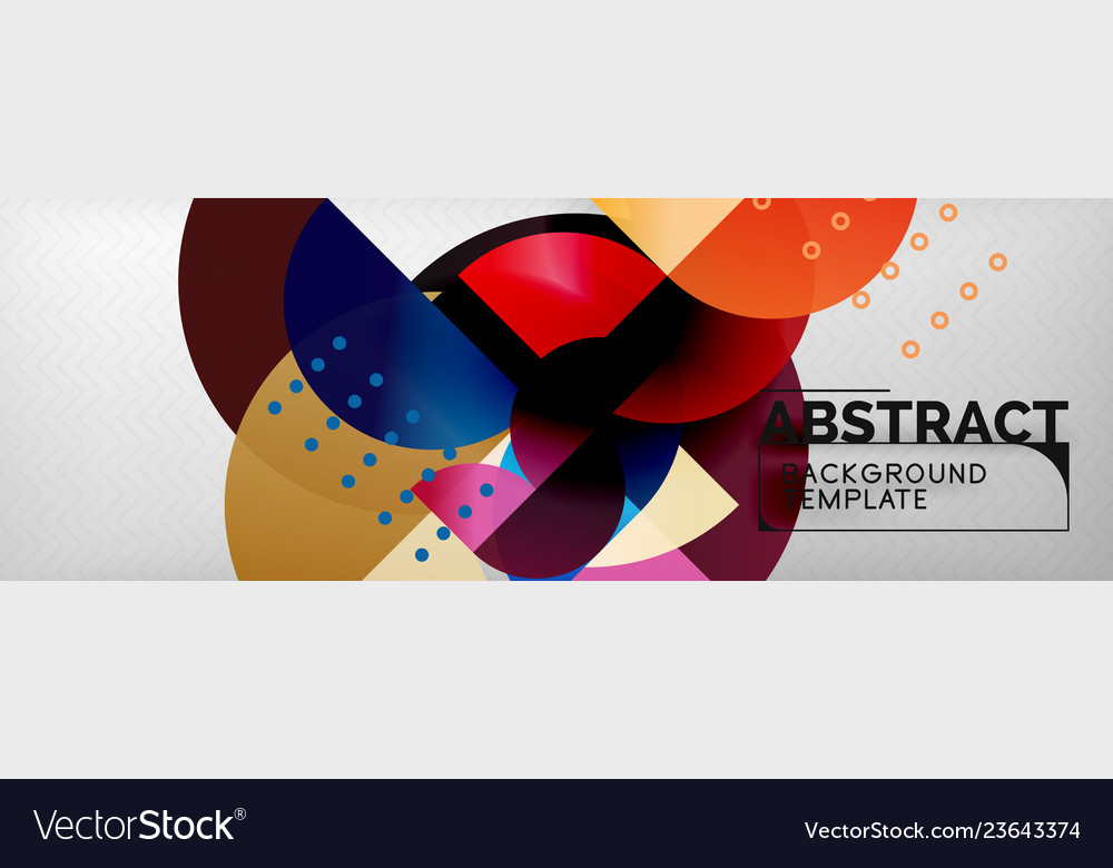 Abstract background geometric circle composition Vector Image