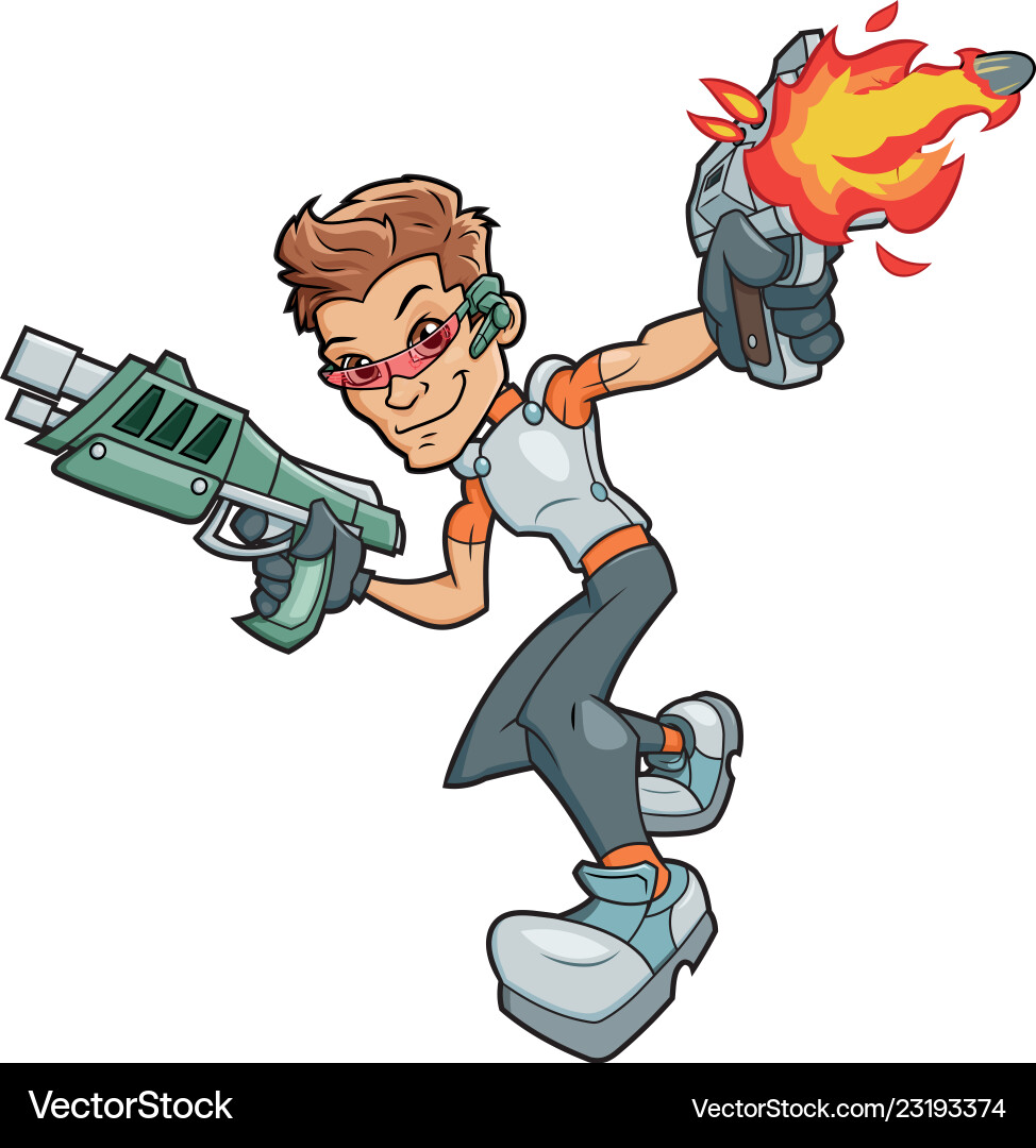 Futuristic super agent Royalty Free Vector Image