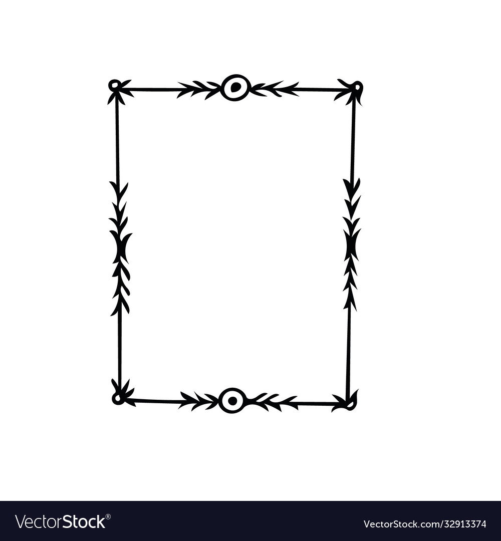 Rectangular frame with circles and arrows Vector Image