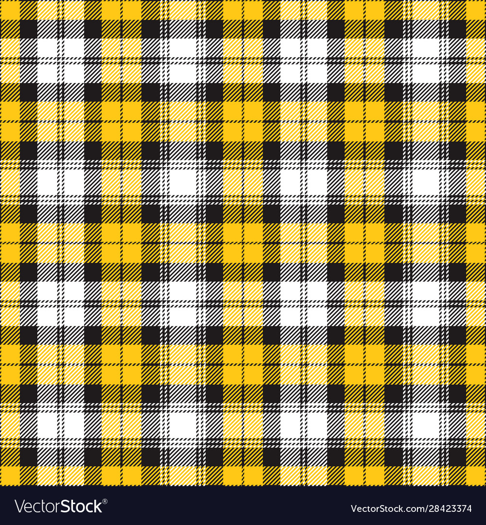 Yellow black white tartan plaid scottish pattern Vector Image Yellow black white tartan plaid scottish pattern Vector Image