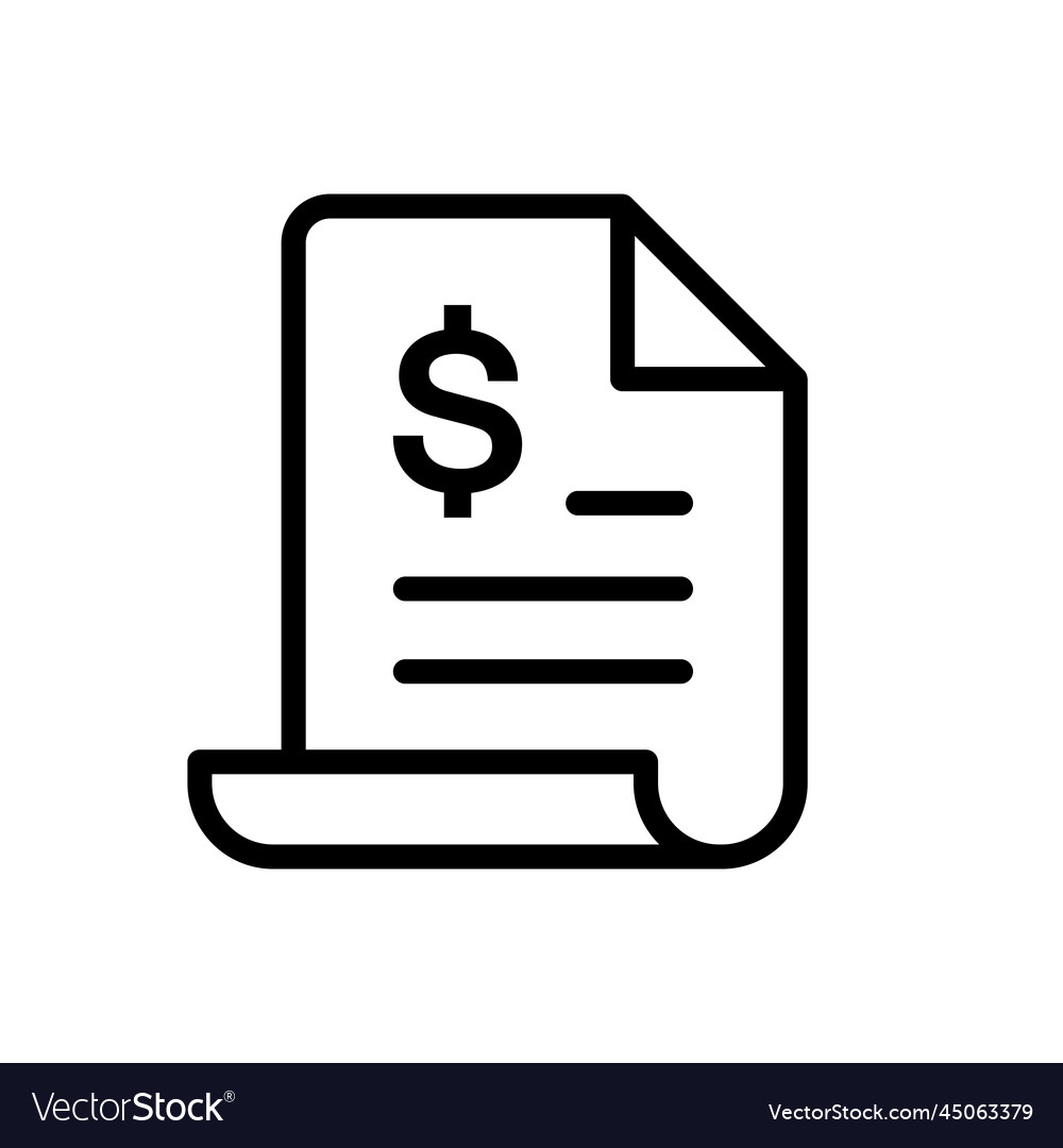 Invoice outline icon Royalty Free Vector Image Invoice outline icon Royalty Free Vector Image