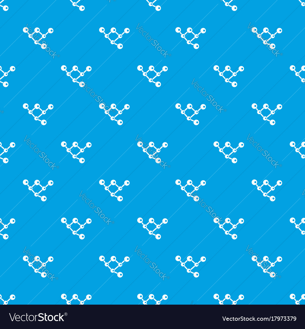 Molecule structure pattern seamless blue Vector Image
