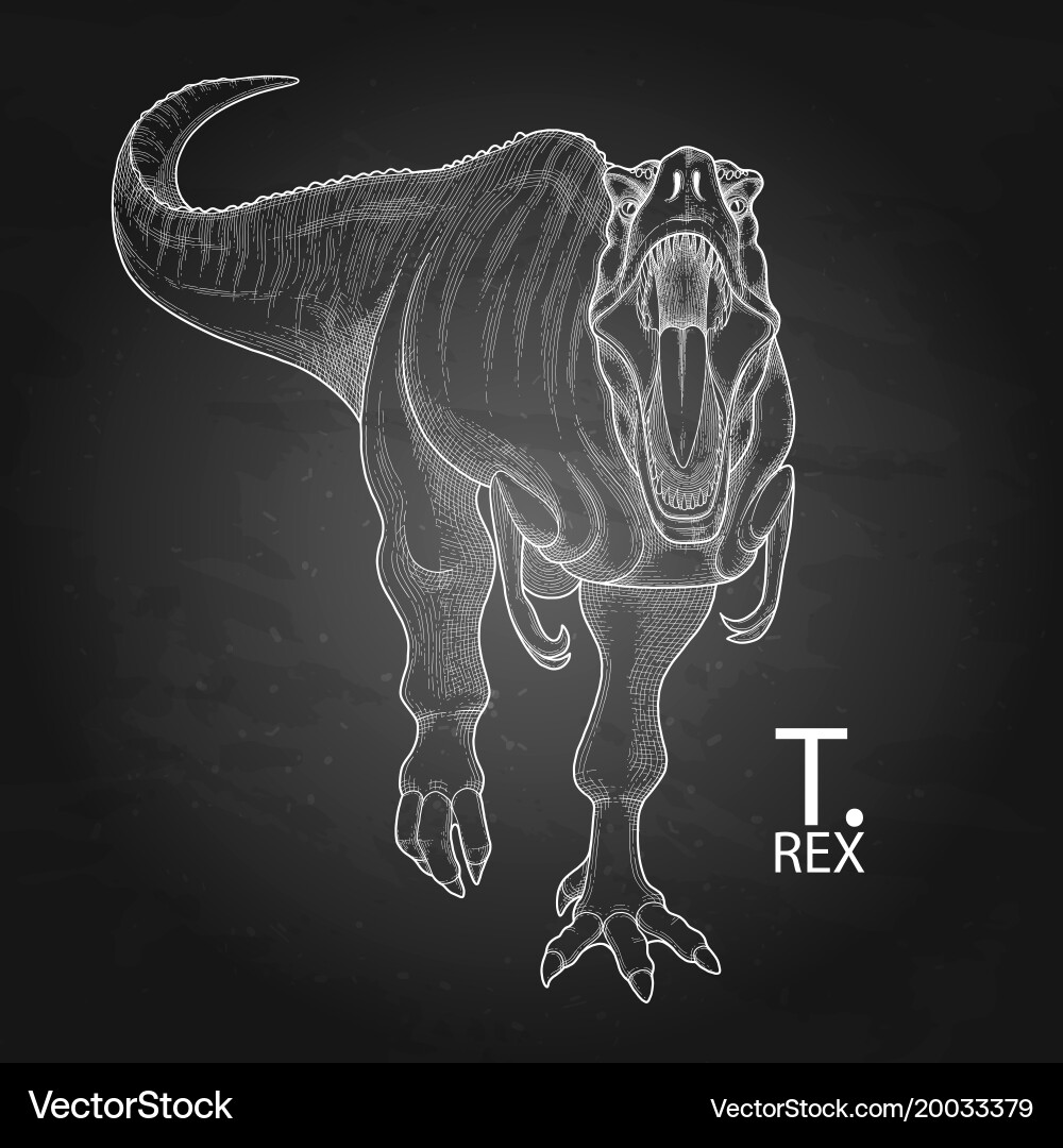Realistic graphic dinosaur Royalty Free Vector Image