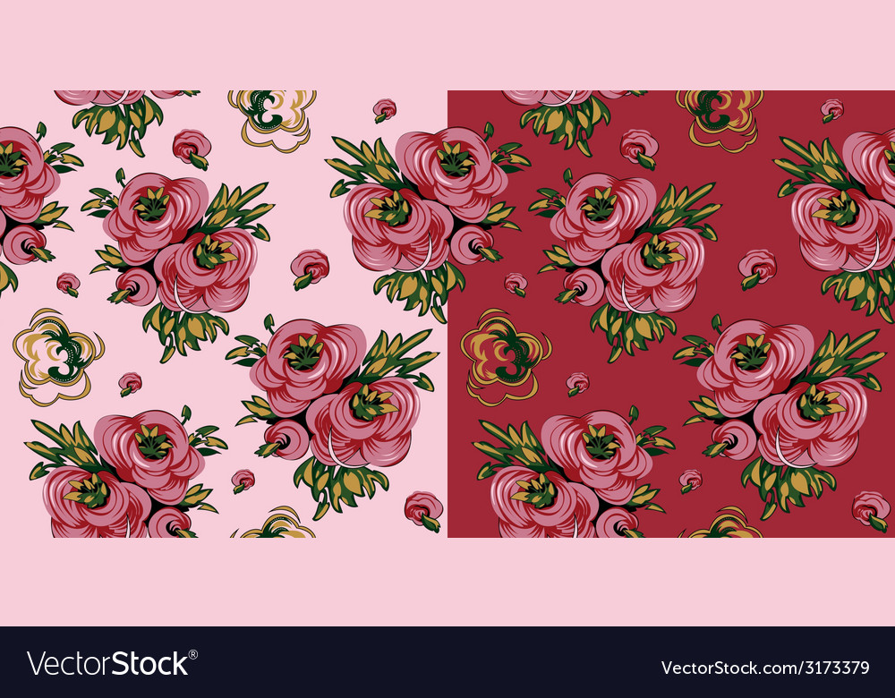 Roses seamless pattern Royalty Free Vector Image
