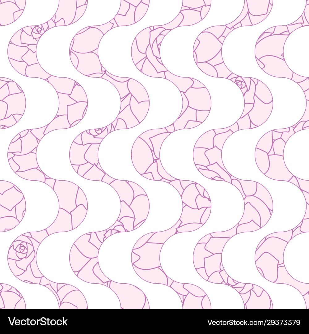 White waves geometric seamless pattern Royalty Free Vector