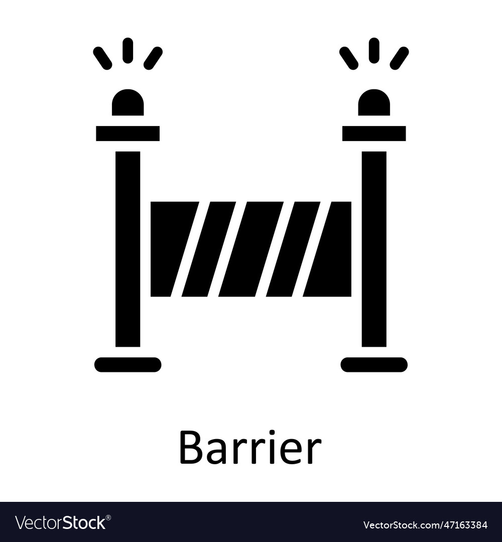 Barrier solid icon design Royalty Free Vector Image