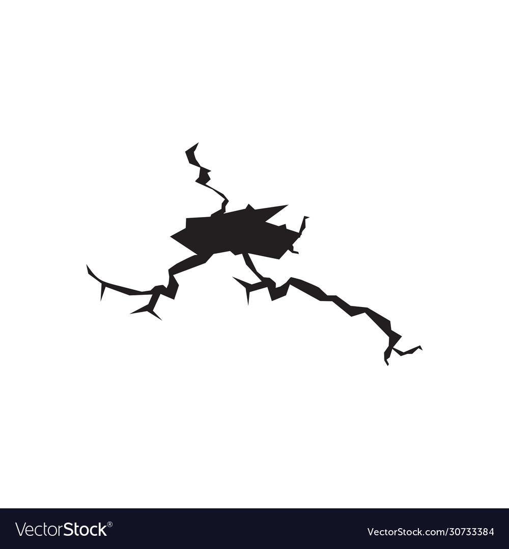 Crack on surface icon logo design Royalty Free Vector Image Crack on surface icon logo design Royalty Free Vector Image