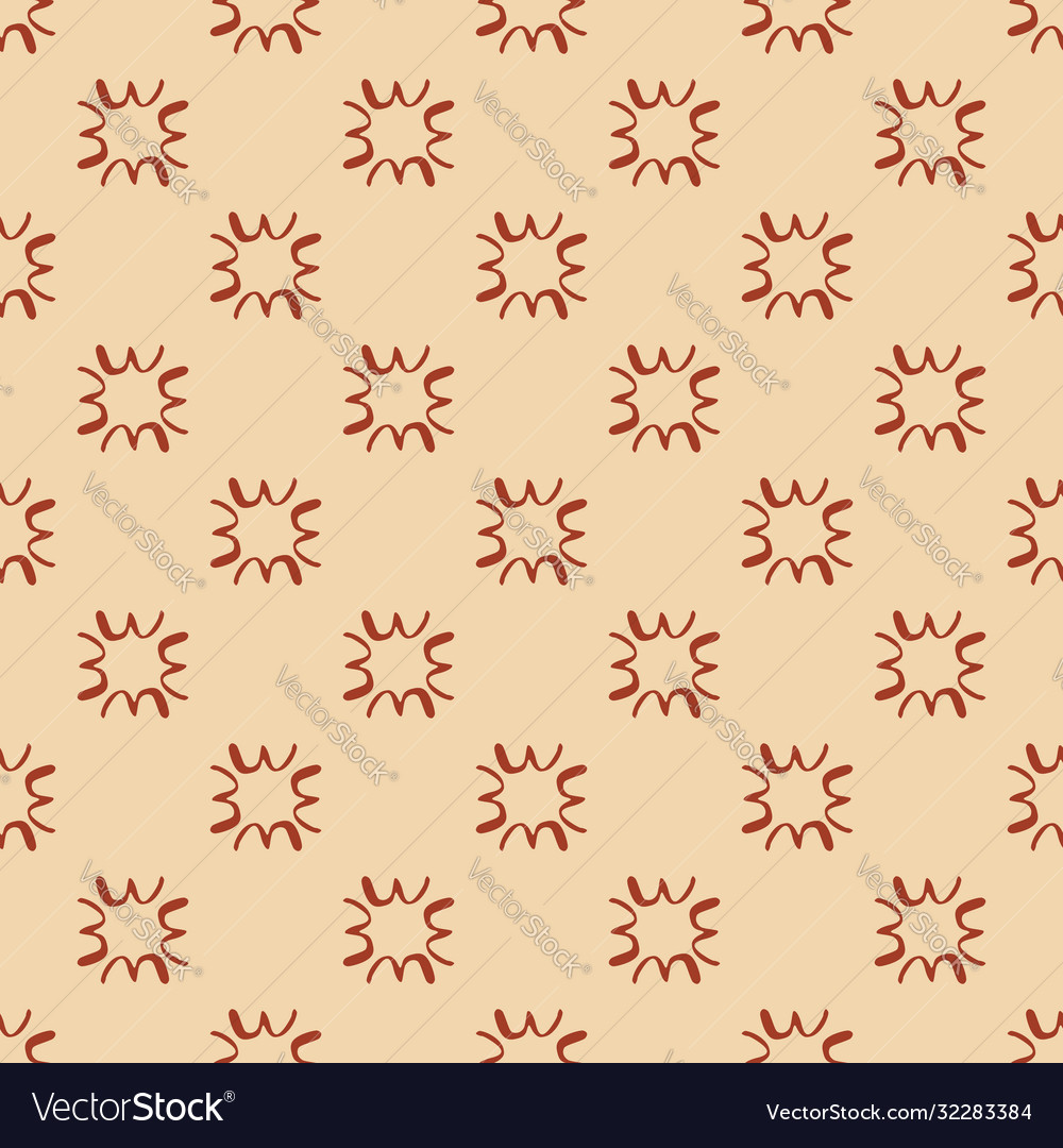 Geometric seamless pattern with red elements Vector Image