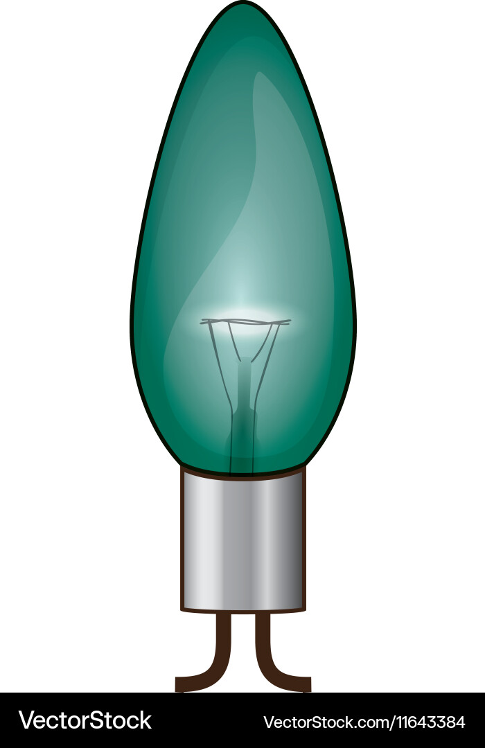 Image with bulb green light christmas Royalty Free Vector