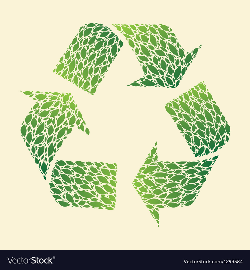Leaf recycle Royalty Free Vector Image - VectorStock