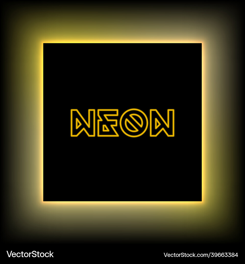 Yellow neon background Royalty Free Vector Image